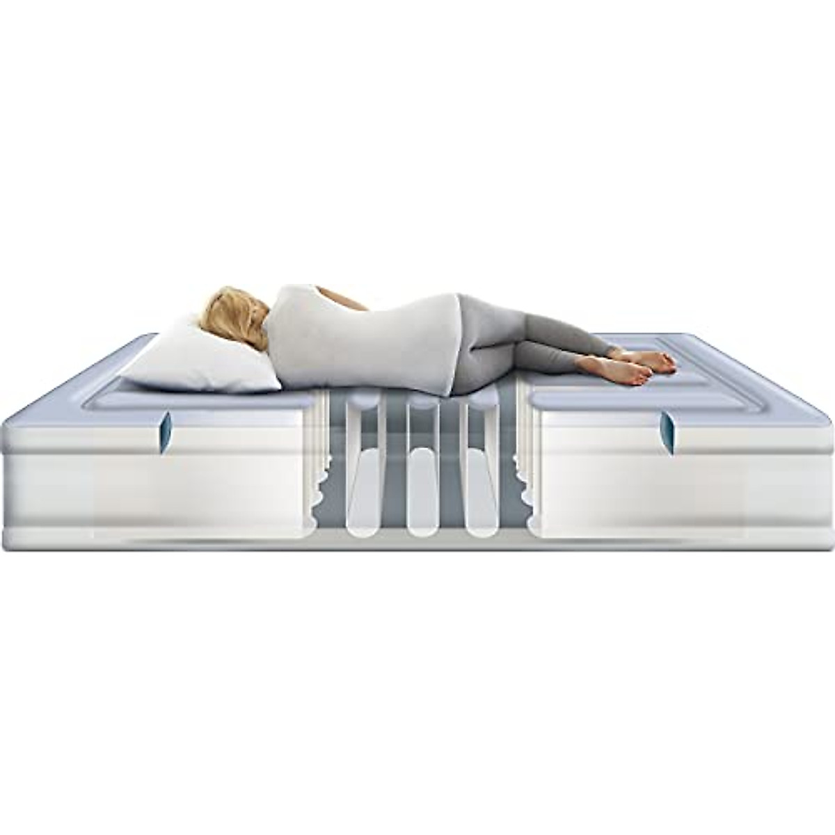 Beautyrest Silver Supreme Air Bed Mattress with Built-in Pump and Lumbar Support, 18" King