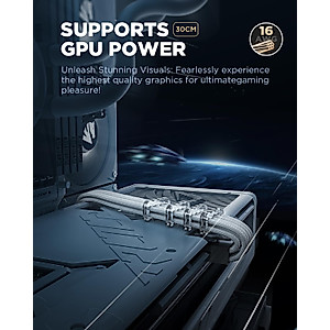 ASIAHORSE 16AWG PSU Cable Extension Power Cords, Customized Power Supply Mod Sleeve Extension Cable, ATX/EPS/8-pin PCI-E/6-pin PCI-E for ATX Power Supply (White)