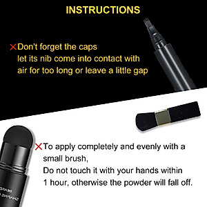 Beard Pencil Filler for Men Black, 4-Tip Beard Filler Pen Waterproof & Long Lasting Natural Makeup Beard Pen with Beard Brush Detailing Filler Moustache & Eyebrows (Black Beard Pen Kit)