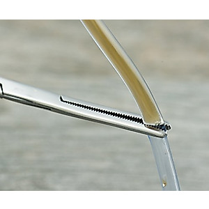 SE 6-¼" Stainless Steel Self-Locking Straight Forceps - 660FS