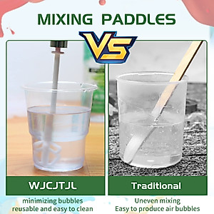WJCJTJL Epoxy Mixer Paddles, 6 Pcs Reusable Resin Stirrer Attachment for Paint Stirrer Drill, Resin Art, Resin Pigments Mixing & Reduce Bubbles, Resin Paddles for Mixing Small Amounts of Resin