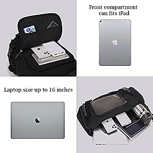 BE SMART Laptop Bag Outdoor Large Travel Waterproof Backpack fits 16 inches Computer Sport Backpack Business Durable School bags book bags for College Student Day Pack for Men and Woman-Black