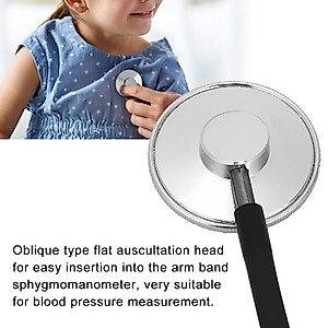 Single Head Stethoscope, Lightweight Aluminium Alloy Heart Lung Detection Echoscope for Doctors/Nurses/Nursing Students, for Medical/Home(Black)