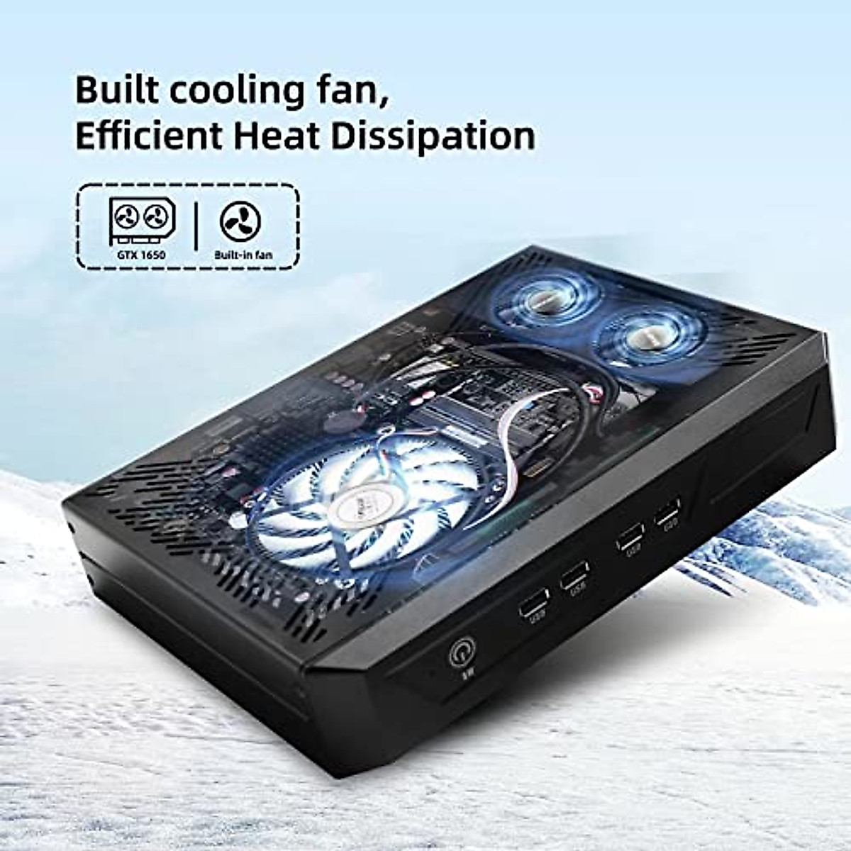 BASOARO Mini PC Windows 11 Pro, Gaming Mini PC, GeForce GTX 1650 Core i7 10870H, 16G RAM 512G SSD, Gigabit Ethernet, USB 3.0, USB2.0, HD/DP/DVI, BT, Dual Band WiFi, Gaming Home Small Computer
