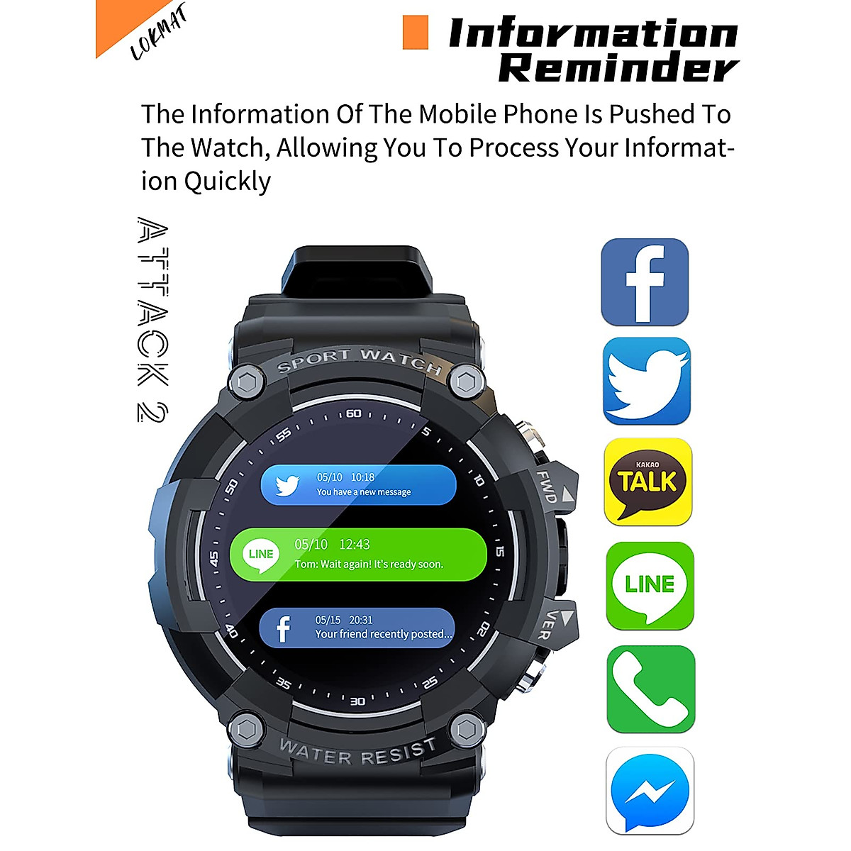 Oxsioeih Military Tactical Smart Watches for Men 1.28" 5ATM Waterproof Fitness Tracker SmartWatch for Android & iPhones with Heart Rate Blood Pressure Monitor Adults Sports Bluetooth Watch