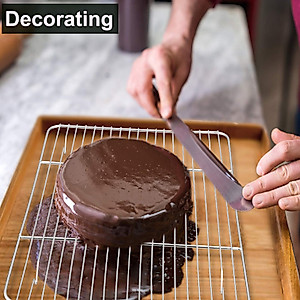 P&P CHEF Cooling Rack Set for Baking Cooking Roasting Oven Use, 4-Piece Stainless Steel Grill Racks, Fit Various Size Cookie Sheets - Oven & Dishwasher Safe