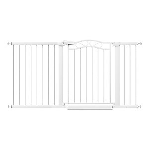 Fairy Baby Extra Wide Press Mounted Baby Gate Indoor for Kids Or Pets Walk Thru No Drill Long Dog Gates for The House Doorway Child Safety Gate 59.84"-62.60"