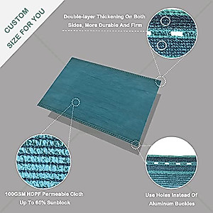 Alion Home 65% DIY Privacy Screen Sun Shade Mesh Windscreen Cloth for Backyard, Patio, Balcony, Garden, Railing, Fence - Green (10' x 12')