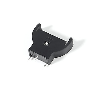 AEDIKO 50pcs CR2032 Vertical Button Cell Battery Sockets 3 Pin Holder Case Plastic Shell Type Black