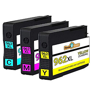 Houseoftoners Remanufactured Ink Cartridge Replacement for HP 962XL 962 XL for OfficeJet Pro 9025 9020 9018 9015 9010 (1C/1M/1Y, 3PK)