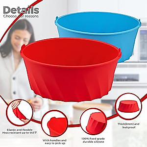 GRMIKBU 2PCS Crock pot Liners Small Silicone Slow Cooker Liners Crock-Pot Liners fit 6 Quart Oval Slow Cooker, Food Grade Material, Reusable Slow Cooker Liners, Leakproof, Dishwasher Safe, with Handles, Alternative to Disposable Liners