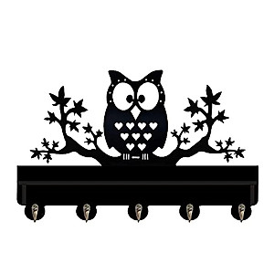 Doublecat Owl Animal Big Hook with Shelf for Lover Coat Clothes Holder Christmas Gift DIY Mould Wonderful Holder Wall Decorative Gift Kids Winter Style