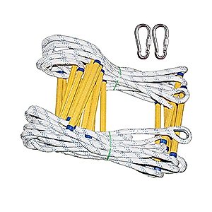 LQX Window Ladder Escape Rope Ladder 2-9 Story Homes, Emergency Climbing Rope Ladders for Kids and Adults Flame Resistant Safety Rope Ladders/18M