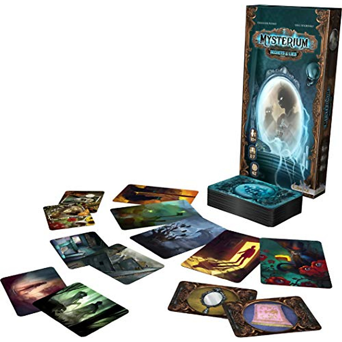 Mysterium Secrets & Lies Board Game EXPANSION - Unravel New Mysteries in the Beloved Cooperative Game! Fun Family Game for Kids & Adults, Ages 10+, 2-7 Players, 42 Minute Playtime, Made by Libellud
