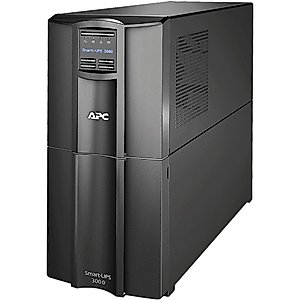 APC 3000VA Smart UPS with SmartConnect, SMT3000C Sinewave UPS Battery Backup, AVR, 120V, Line Interactive Uninterruptible Power Supply with Ethernet Cable, Wire Ties & Cleaning Kit