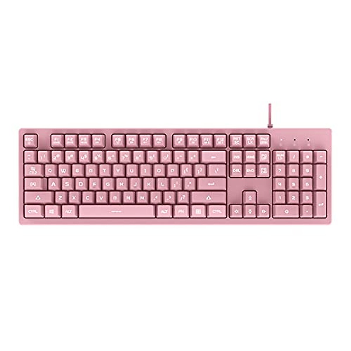 KOqwez33 Portable Advanced Keyboard for Notebook Computer, 104 Key Pink Button Switch Office Growing Gaming Mechanical Keyboard for DKS100 - Pink