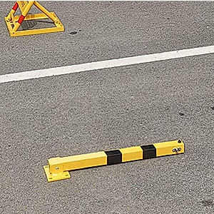 FASZFSAF Folding Parking Barrier, 70cm Road Safety Bollard, Vehicle Post Bollards Barriers Parking Space Lock, Used for Lane Parking Interception and Protection