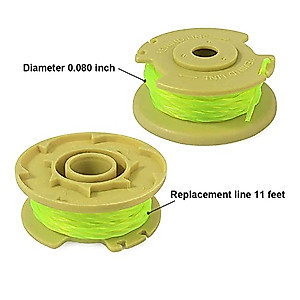 6 Pack String Trimmer Replace Auto Feed Twist Spool Line For AC80RL3 18V 24V 40V Weed-Eater Cordless Trimmer Trimmer Spool Line Auto Cut Holder Keeper Replacement String Trimmer Weed-eater Cordless