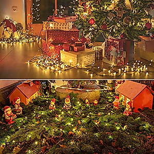 ZAIYW 4 Pack Battery Operated String Lights, 16.5 Ft Dark Green Wire 50 LED String Lights with Remote Timer 8 Modes Fairy Lights for Bedroom Party Patio Yard Garden Christmas Tree Decor (Warm White)