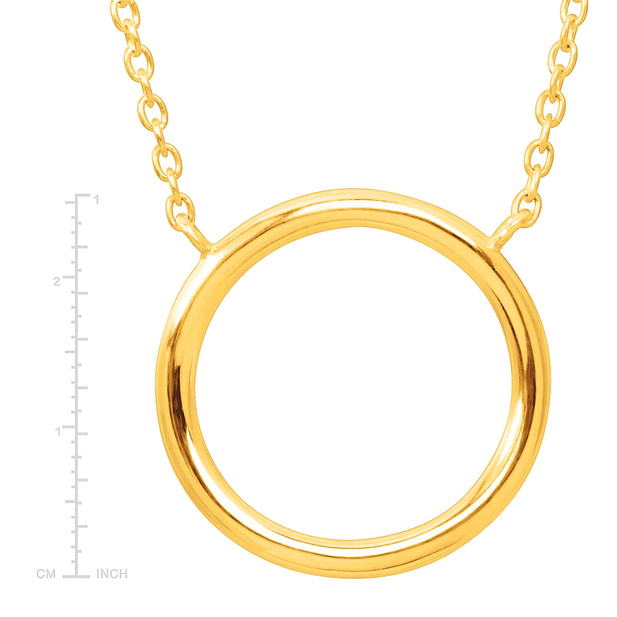 Silpada 'Karma' Open Circle Necklace in 14K Gold-Plated Sterling Silver, 18" + 2"