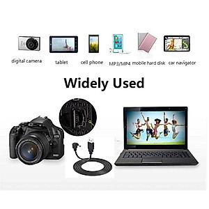 SHANFEILU 90 Degree Mini USB Cable Angle Mini 5pin USB B Male to USB 2.0 Male Data Sync Charging Extension Cable for GPS Dash Cam Black Up Angle 4.9FT