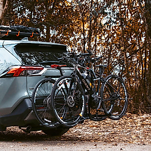 HYPERAX Special Combo - Volt eco with E-Bike Adapter - Platform Bike Rack for Car, SUV, Trucks, Sedan - for 2" Hitch Fits Up to 2 X 60 lbs Bike with Up to 5" Fat Tires - NO RV USE!