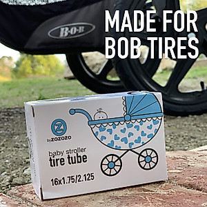 BOB Stroller Tire Tube Replacement Rear 16"x1.75" Inner Tube for BOB Jogging Strollers - Wayfinder, Alterrain, Revolution Flex/Pro/SE, Strides, Ironman & All Duallie Joggers
