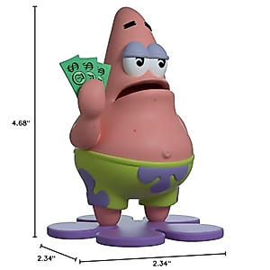 I Have 3 Dollars, 4" Patrick Collectible Figure, Based on Funny Internet Meme, High Detailed Collectible Figure - Youtooz Spongebob Squarepants Collection Based on Cartoon TV Series