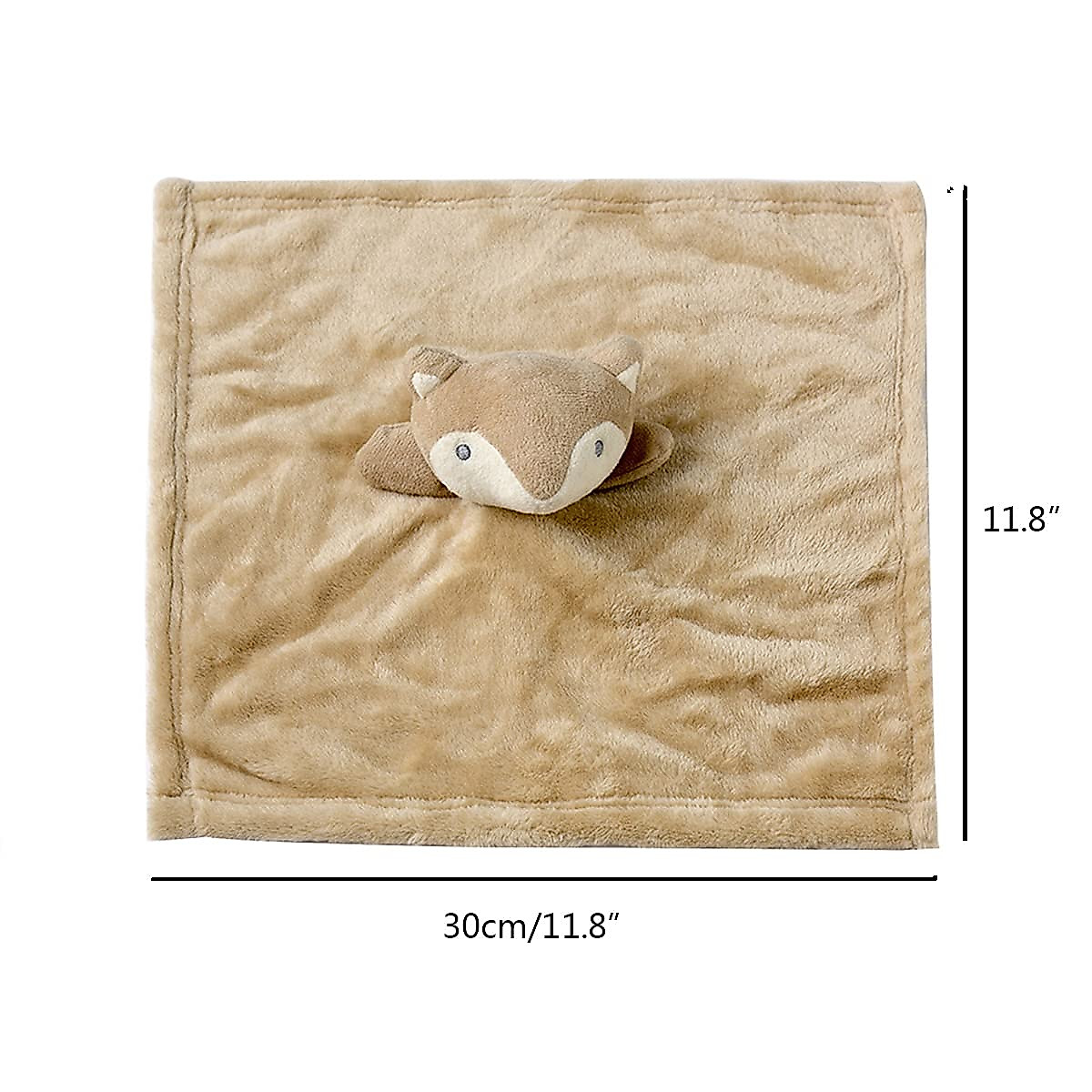 FOMAISELF 1 PC Pink Cat Baby Plush Animal Security Blanket for Baby, Kids Soft Blanket Stuffed Animal, Lovely Animal Blanket for Boys and Girls Gift (11.8x11.8)