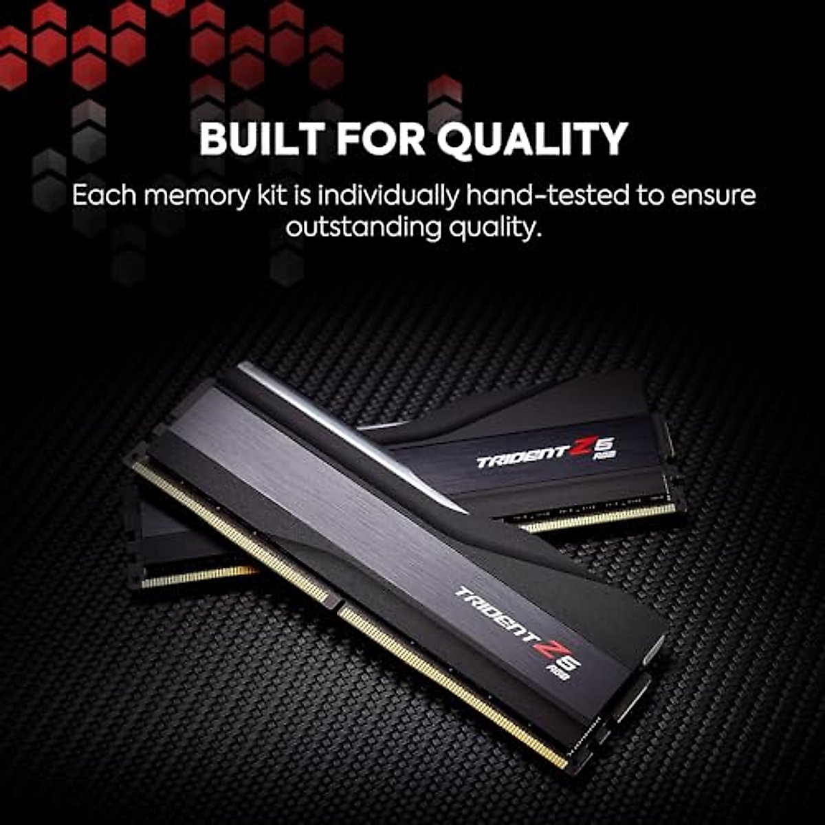 G.SKILL Trident Z5 RGB Series (Intel XMP 3.0) DDR5 RAM 64GB (2x32GB) 6400MT/s CL32-39-39-102 1.40V Desktop Computer Memory UDIMM - Matte Black (F5-6400J3239G32GX2-TZ5RK)