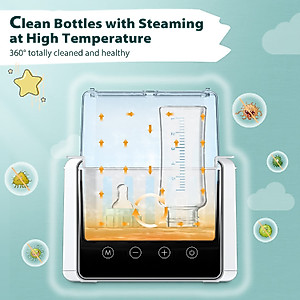 Baby Bottle Warmer for Breastmilk, Elechomes Baby Food Heater with LCD Display Accurate Temperature Control and Timer for All Bottles & Jars, BPA-Free