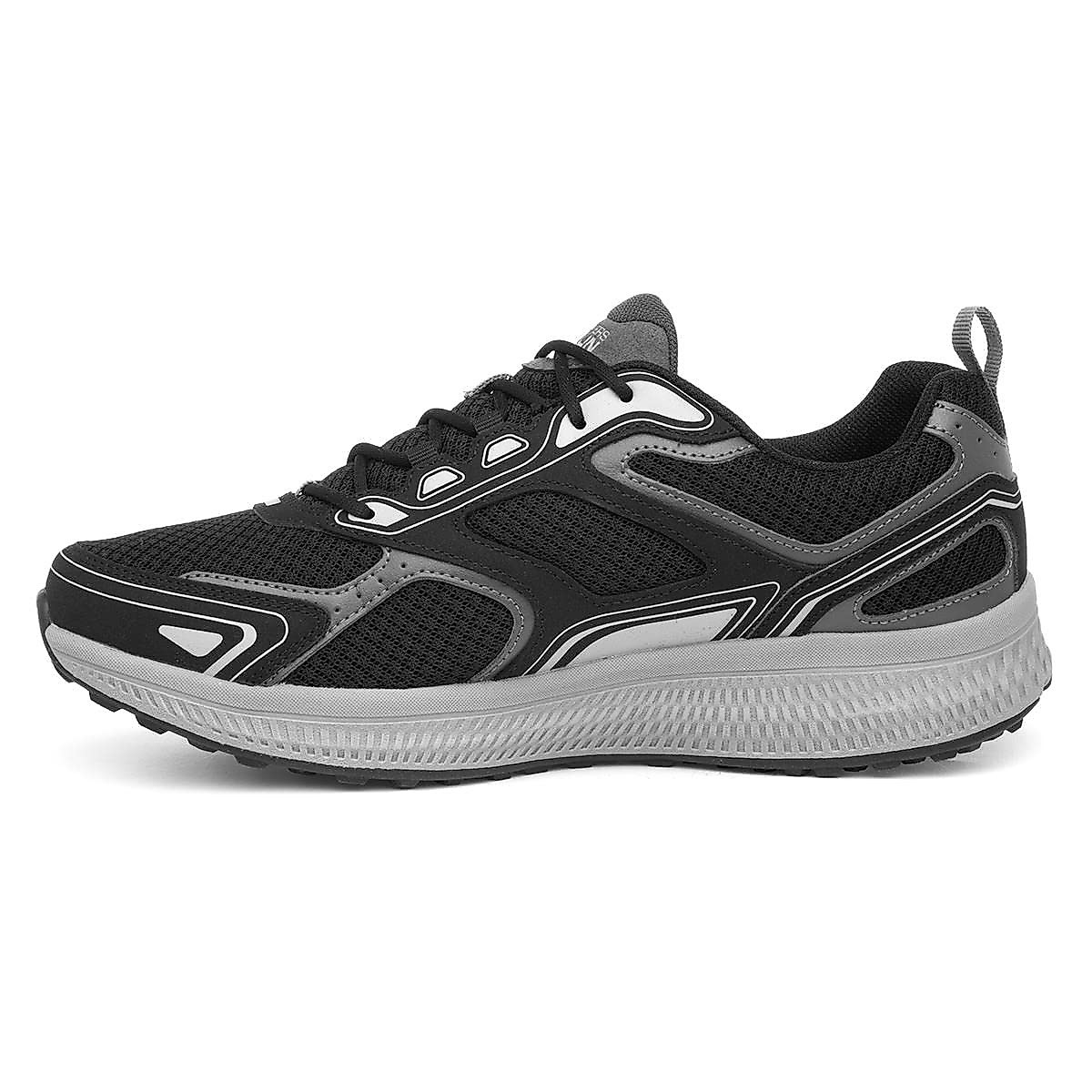 Skechers mens Go Run Consistent - Performance Running & Walking Shoe Sneaker, Black/Grey, 9.5 US