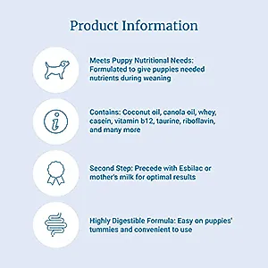 PetAg Esbilac 2nd Step Puppy Weaning Food - With Natural Milk Protein, Vitamins, and Minerals for 4-8 Week-Old Puppies - 14 oz Powdered Mix