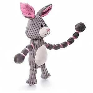 Outward Hound Thunda Tugga Bunny Plush & Squeaky Dog Tug Toy