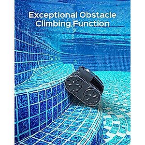 WYBOT High-end Cordless Wall Climbing Robotic Pool Cleaner with APP Mode, Smart Mapping Tech, Lasts 180mins, Automatic Pool Vacuum Robot with Powerful Suction, Fast Charging Fit for Inground Pools