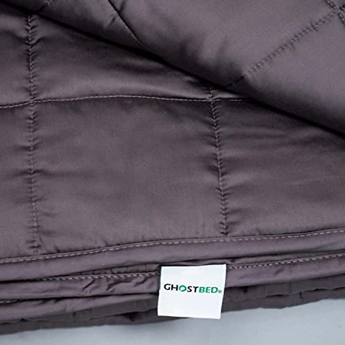 GhostBed 15 lb Weighted Blanket - 100% Cooling & Breathable Tencel Cover with Premium Glass Microbead Fill, 60" x 80" (Queen), Grey