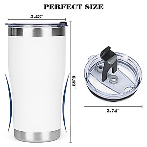 MEZMUT 20oz Coffee Tumbler with Lid and Straw Double Wall Vacuum Insulated Cup Stainless Steel Travel Mugs Insulated for Hot and Cold Leakproof Powder Coated Tumbler for Indoor and Outdoor