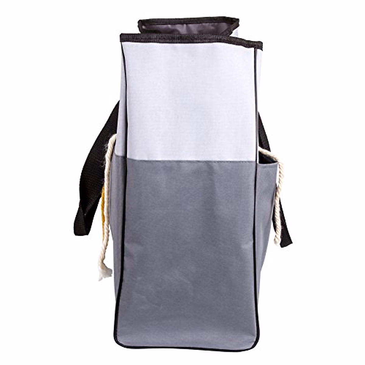 ArtBin 6821AG Yarn Tote, Portable Knitting & Crochet Storage Bag with Lift-Out Yarn Organizer, [1] Poly Canvas Tote Bag, Gray & Black