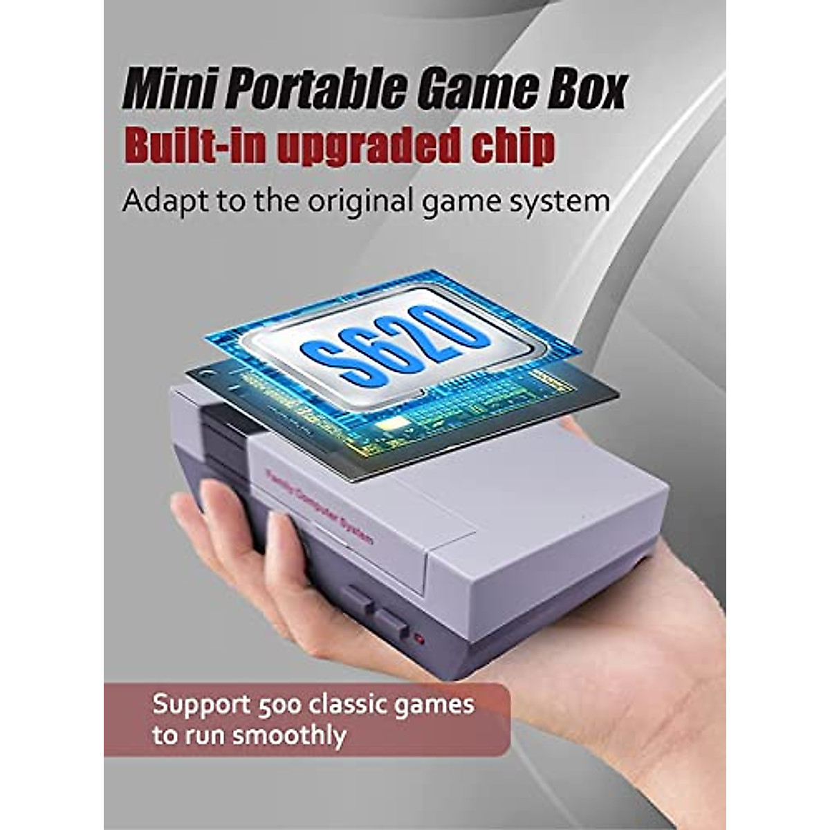 Classic Edition Mini Retro Game Console,AV Output Plug & Play Classic Mini Video Games, Built-in 620 Games with 2 Classic Controllers, Birthday Gifts Choice for Children/Adults