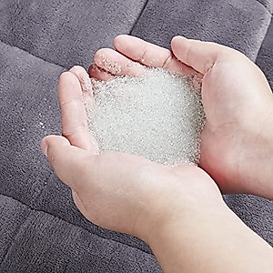 Thesis Home Weighted Blanket with Premium Glass Beads for Kids and Adults- 100% Brushed Microfiber Plush Reversible Sherpa Calming Blanket- 10 lbs - 50 X 60, Ivory