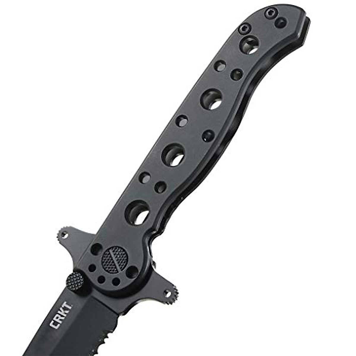 CRKT M16-10KSF EDC Folding Pocket Knife: Special Forces Everyday Carry, Black Serrated Edge Blade, Tanto, Frame Lock, Dual Hilt, Stainless Steel Handle, Reversible Pocket Clip