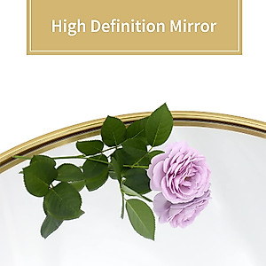 AULESET 48" Round Mirror, Gold Large Circle Wall Mirror Decor for Bedroom, Washrooms, Living Rooms & Entryway