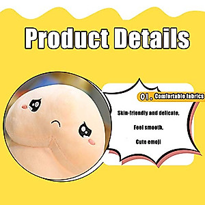 aounoharu Penis Plush，Creative Penis Ding Ding Soft Pillow,Boyfriend Pillow,Stuffed Plush Doll Toy Creative Bolster Gifts,Funny Decorative 90