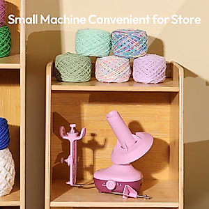 Etcokei Yarn Winder, Electric Yarn Ball Winder for Crocheting, Compact Yarn Cake Winder with Strong Tension Stepless Speed, Automatic Yarn Spinner Wool Winder, Ideal Helper for Knitting Lovers(Purple)