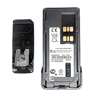 PMNN4409 Replacement Battery [Upgraded] for Motorola MotoTRBO Radi Motorola UHF Radi PMNN4491 PMNN4491A PMNN4491B PMNN4448AR PMNN4409AR NNTN8560A PMNN4493A PMNN4406BR PMNN4407 Battery with Belt Clip