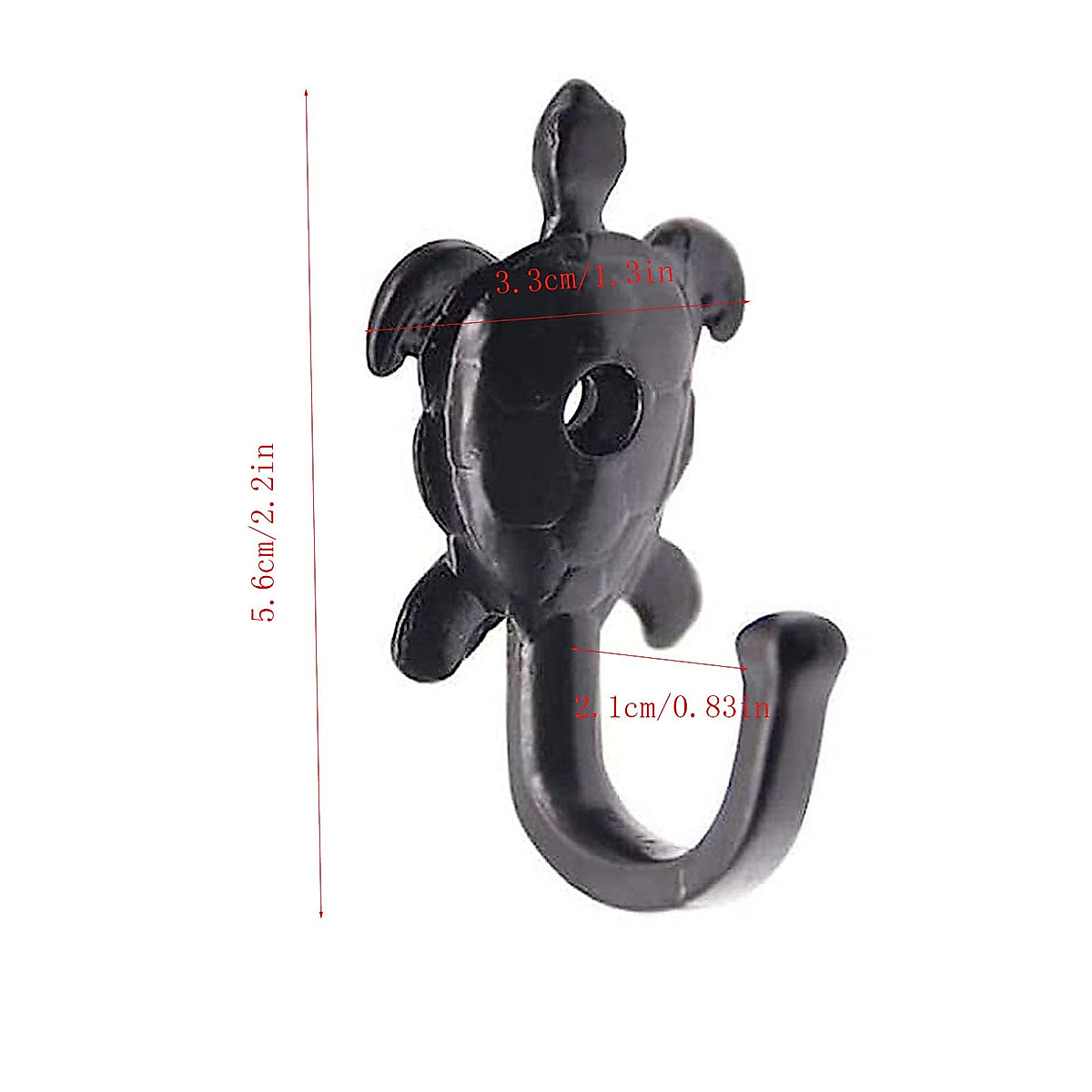 TONGNENGLIU 5 Pack Metal Key Holder No Rust Hooks Indoor Outdoor Coastal Hanging Art Wall Decorations Octopus Hooks Retro Garden Wall Decor for Hanging Clothes,Towels,Jackets,Bags (D-Sea Turtle)