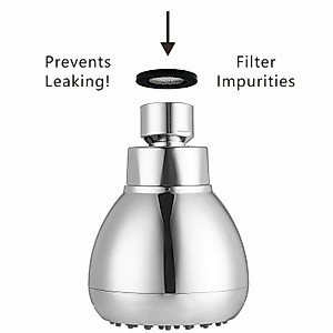 4 Pack Shower Head Filter Gasket, 3/4" Rubber Washer for 1/2" Fixed Shower Head/Handheld Shower Hose Connector, Creates A Seal to Prevent Leakage