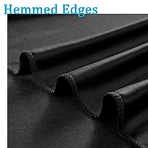 10ft x 10ft Wrinkle Free Black Backdrop Curtains for Parties, Polyester Photo Backdrop Drapes 2 Panels 5x10ft Photography for Wedding Birthday Backdrop Background