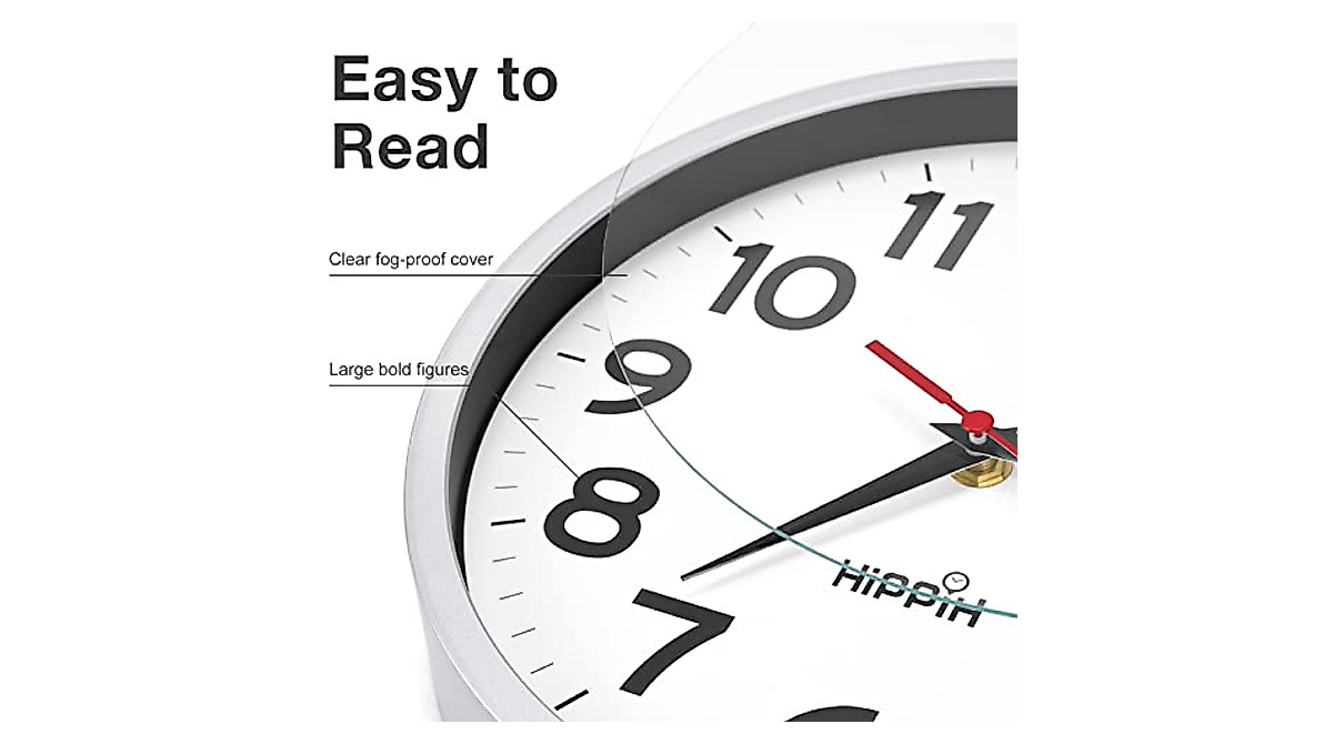HIPPIH Wall Clock 2 Pack – Silent Modern 10-Inch Wall Clocks