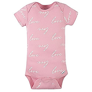 Gerber Baby Girls' 4-Pack Short Sleeve Onesies Bodysuits, Bunny Ballerina Purple, 6-9 Months